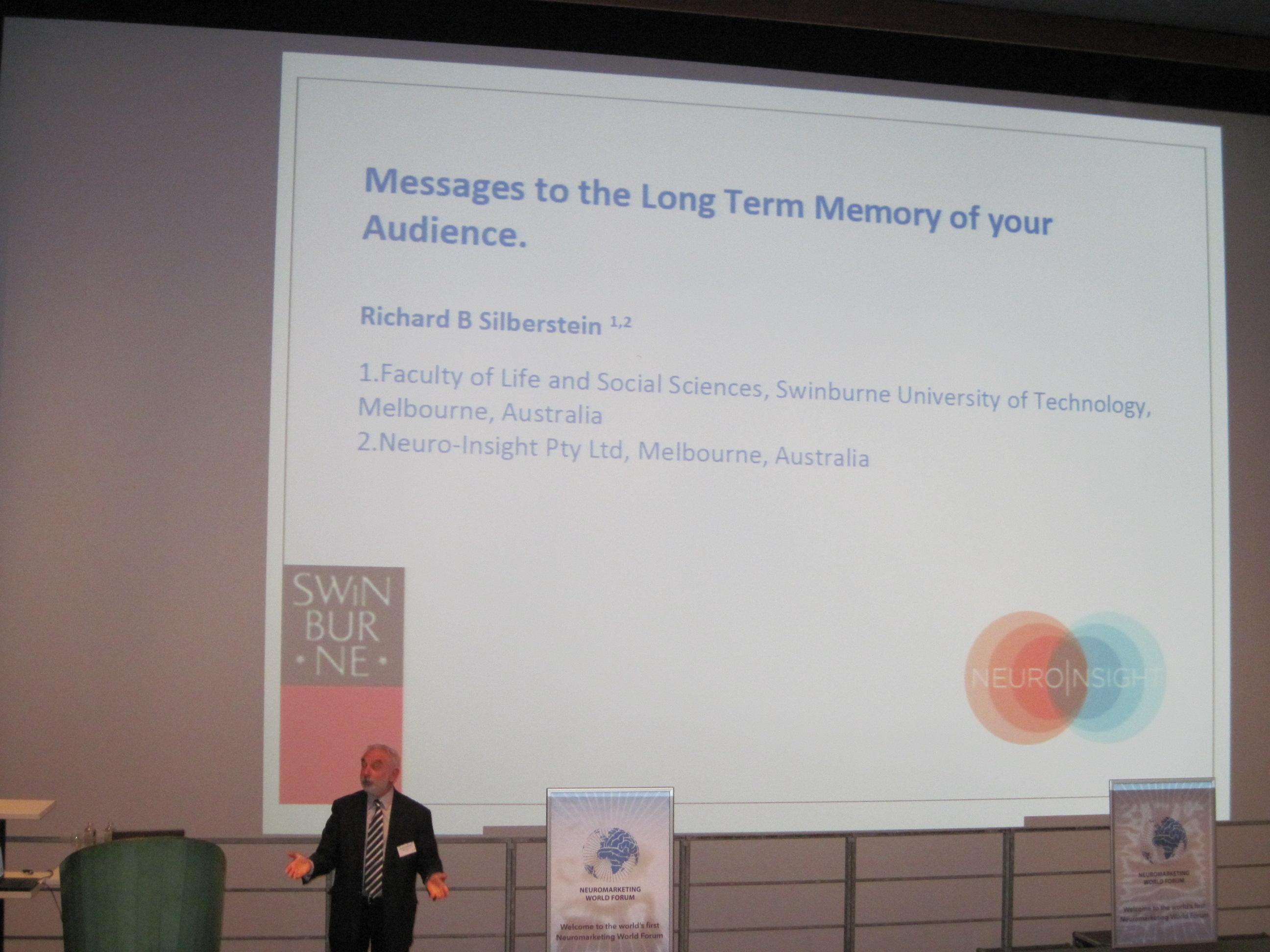 Professor Richard Silberstein: Messages to the Long-Term Memory of Your ...